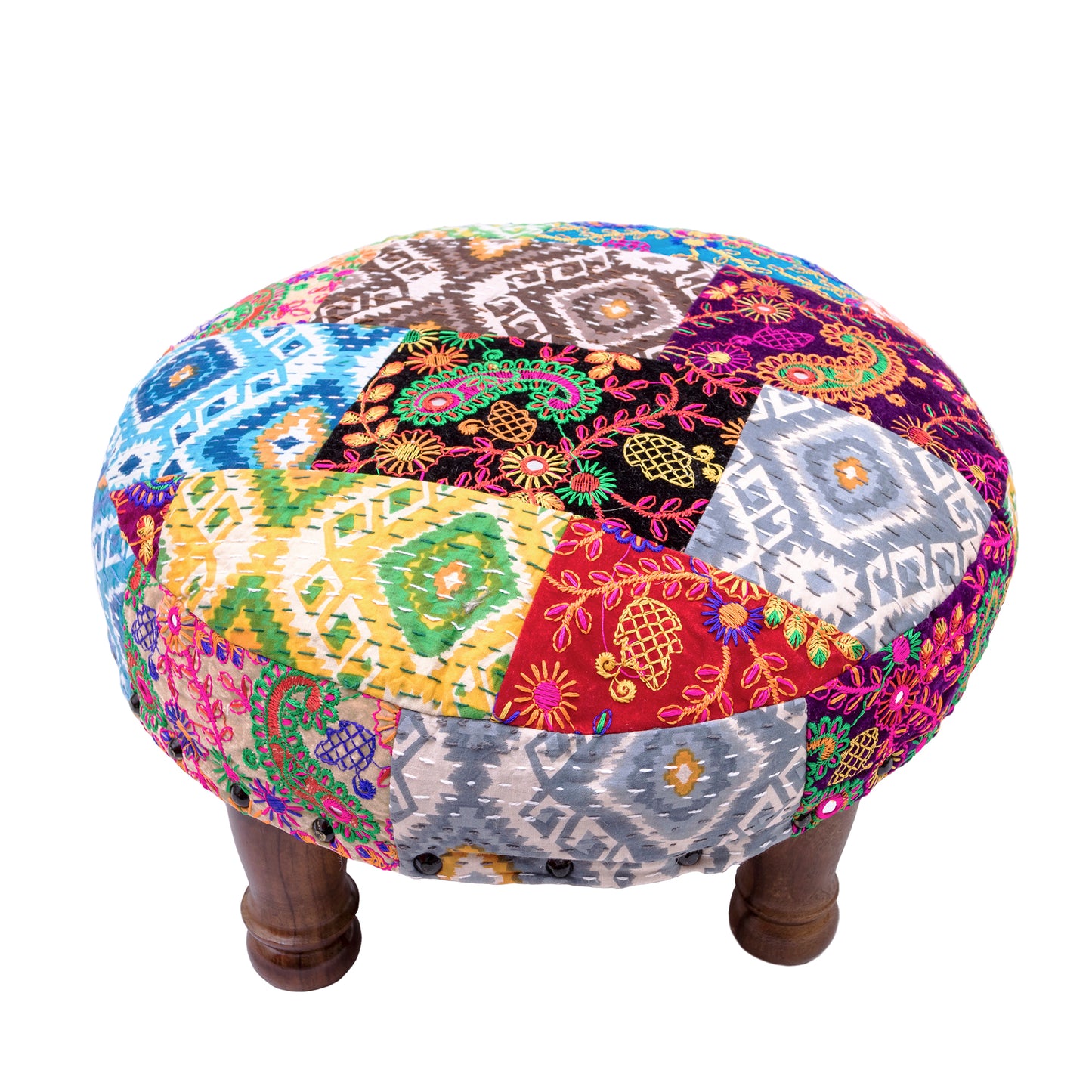 Kantha Patchwork Foot Stools – eyesofgypsy
