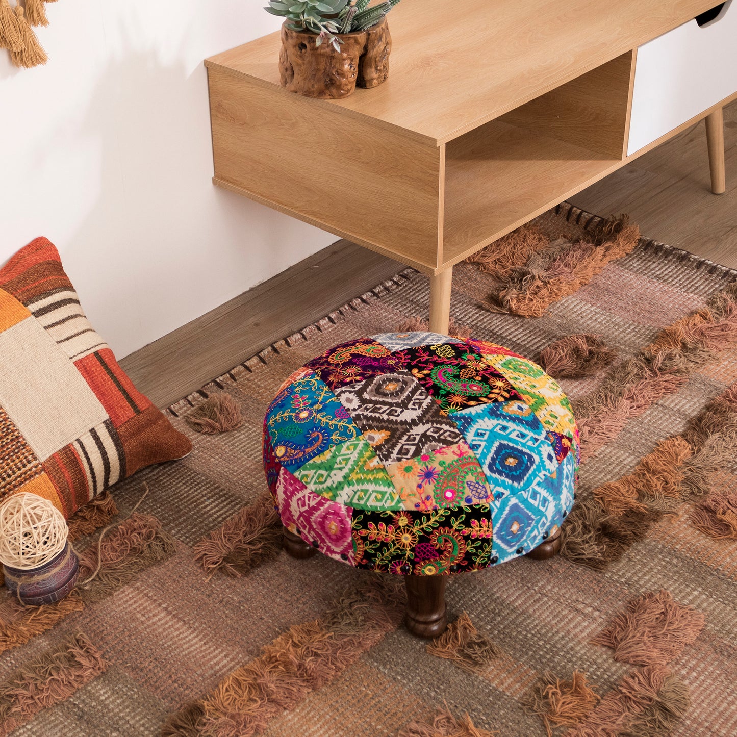 Kantha Patchwork Foot Stools – eyesofgypsy